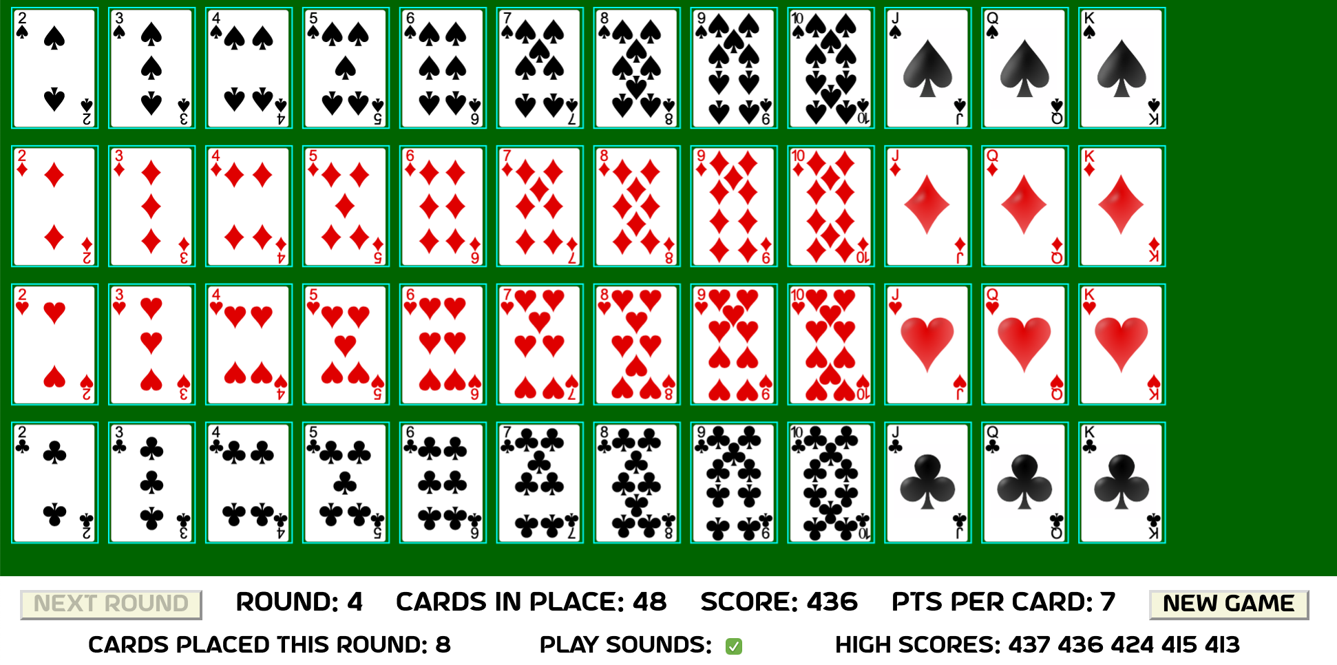 An example completed game